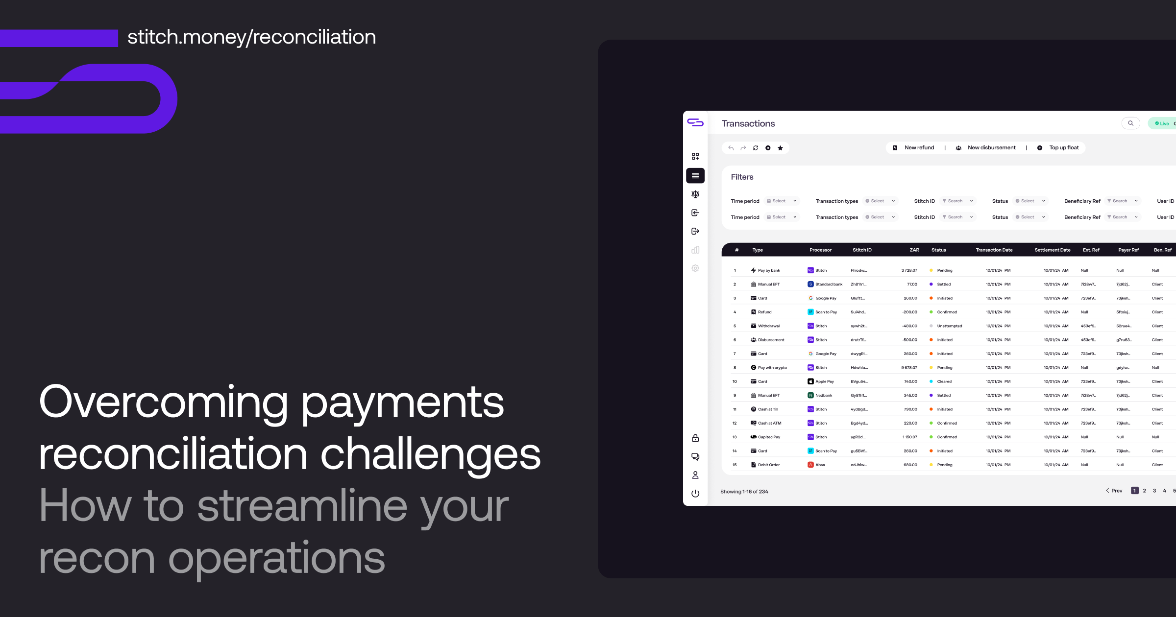 Challenges with payments reconciliation