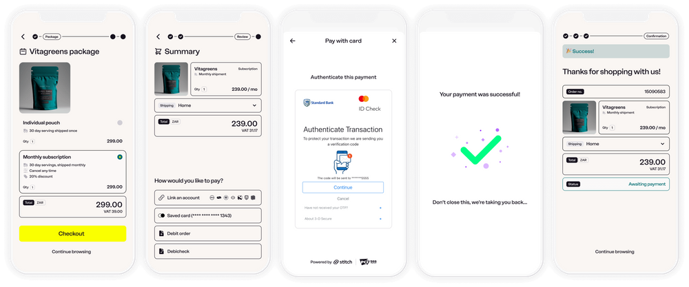 Seamlessly accept online card payments with Stitch