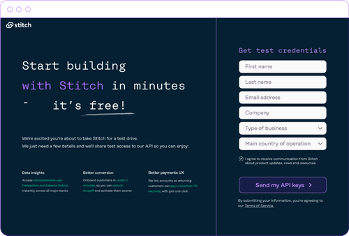 Get up and running faster, with Stitch self-serve